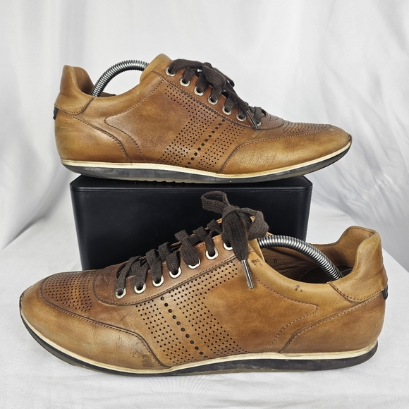 Magnanni | Shoes | Magnanni Pueblo Mens Cognac Calfskin Perforated ...